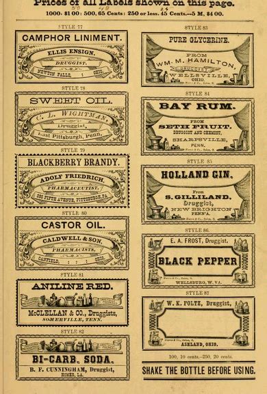 Vintage Pharmacy Labels