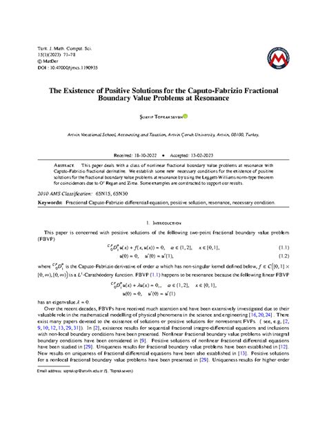 Caputo Fabrizio Fractional Derivative And Its Application By Solving Laplace Transform Turk J