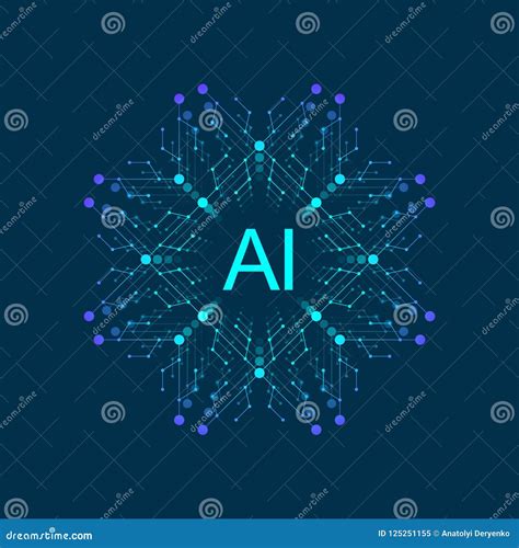 Artificial Intelligence Logo Icon Vector Symbol Ai Deep Learning And Future Technology