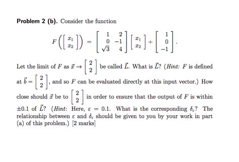 Solved Problem 2 A Let The Function F RnRm Be Given By Chegg Com