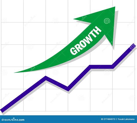 Growing Graph Business Chart With Arrow Growth Chart Profit Growing Symbol Stock Illustration