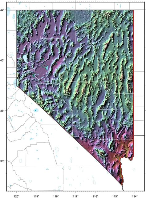 Nevada Relief Map Mapsof Net