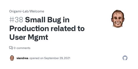 Small Bug In Production Related To User Mgmt Issue Origami Lab Welcome GitHub