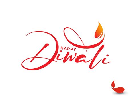 Premium Vector Happy Diwali Text Design Abstract Vector Illustration