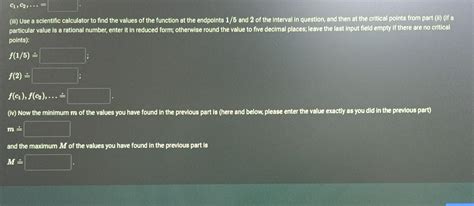Solved Min Max Values Of Differentiable Functions Realize