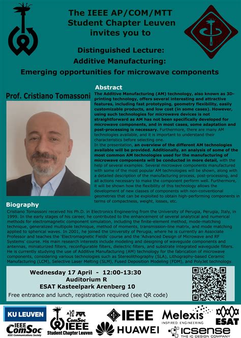 Distinguished Lecture On Additive Manufacturing For Microwave