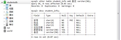 第 次作业 SQL语句的基本使用 修改表 基本查询 是夏木啊 博客园