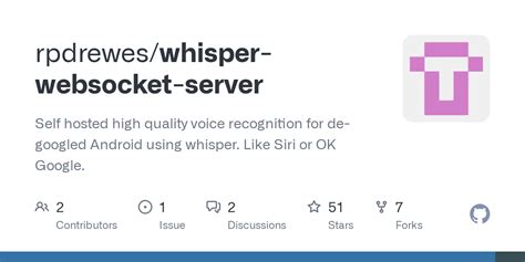Github Rpdreweswhisper Websocket Server Self Hosted High Quality Voice Recognition For De