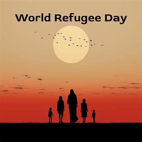 Premium Psd World Refugee Day International Immigration World Day Of War Orphans Concept