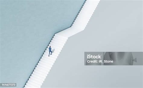 성공의 길 계단을 오르는 성공적인 사업가 목표 달성 경력 만들기 전문 성장 은행 투자 자문 돈 개념 만들기 3d 렌더링 그림 개념에 대한 스톡 사진 및 기타 이미지 Istock