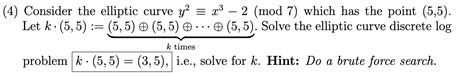 Solved Consider The Elliptic Curve Y X Mod Which Chegg