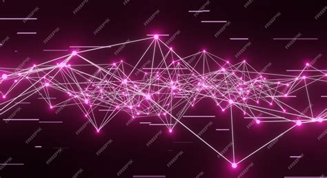 Premium Photo Abstract Pink Plexus Background Connection Lines And Dots For Tech Science