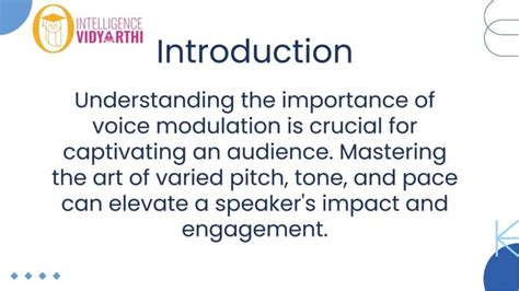 Voice Modulation In Public Speaking Pptx