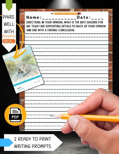 Disguise Mr Toad Writing And Art Bundle Ckla Unit 1 Grade 3 Tpt