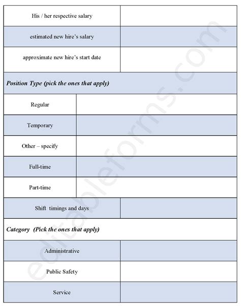 Hiring Requisition Form Editable Pdf Forms