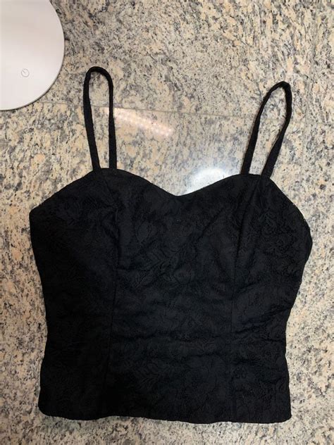 Black Lace Bralette Women S Fashion Tops Sleeveless On Carousell
