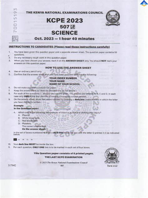 Sci Kcpe 2023 Pdf