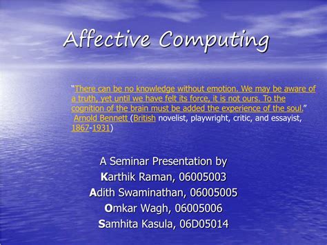 PPT Affective Computing PowerPoint Presentation Free Download ID 648698