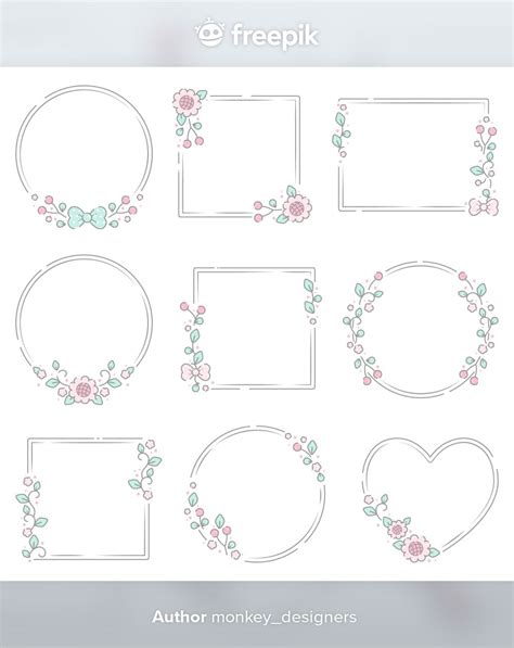 Cute Floral Frames Decoration
