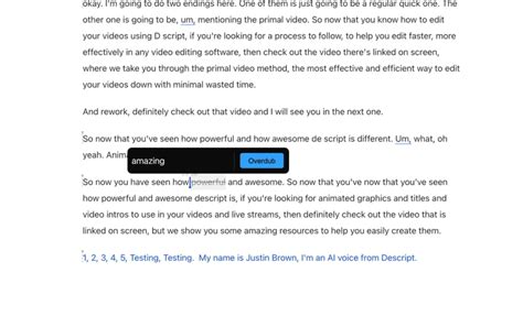 Edit Videos By Editing Text Descript Tutorial For Video Editing