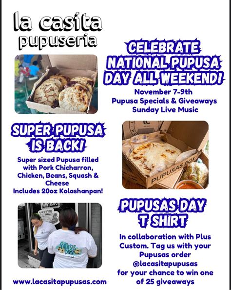 I Love 🎉 National Pupusa Day Is This Weekend 🎉 La Casita Pupuseria