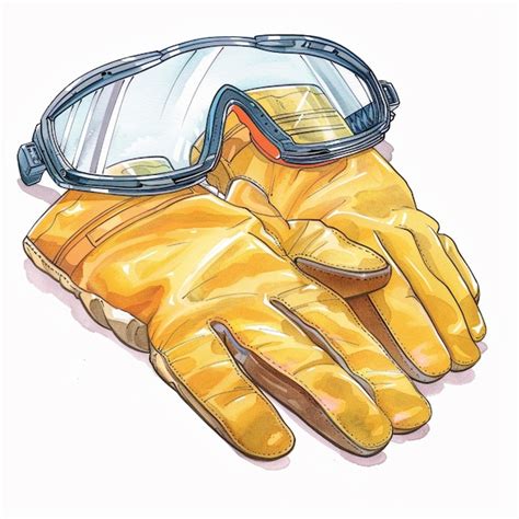 A Pair Of Insulated Gloves And Safety Glasses For Electrical Work Premium Ai Generated Image
