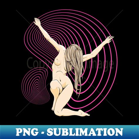 Explicit Nude Woman Erotic Art Elegant Sublimation PNG Dow Inspire Uplift