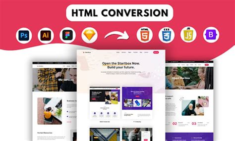 convert figma xd psd designs to html css js html expert by soul