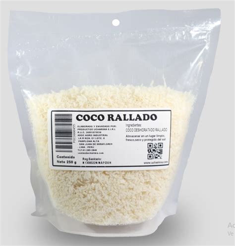 Coco Rallado Por 250 Gr Ucharima