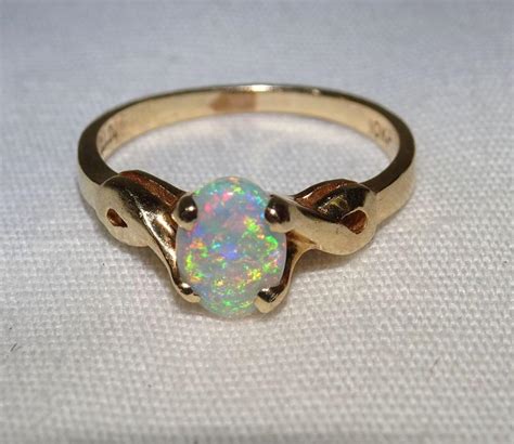 Sold Price 10k Gold Opal Ring Invalid Date Cdt