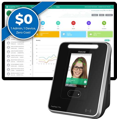 Anviz Time Clocks For Employees Small Business Cx7 Biometric Clock In