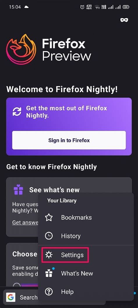 firefox preview adds support for addons extensions in the latest nightly
