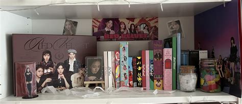 Decided To Reorganize My Shelf To Display My R To V Merch And Confetti