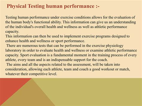 Human Performance Testing Pdf