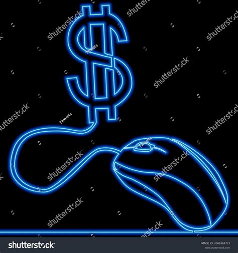 Continuous One Single Line Drawing Mouse Stock Vector Royalty Free Shutterstock