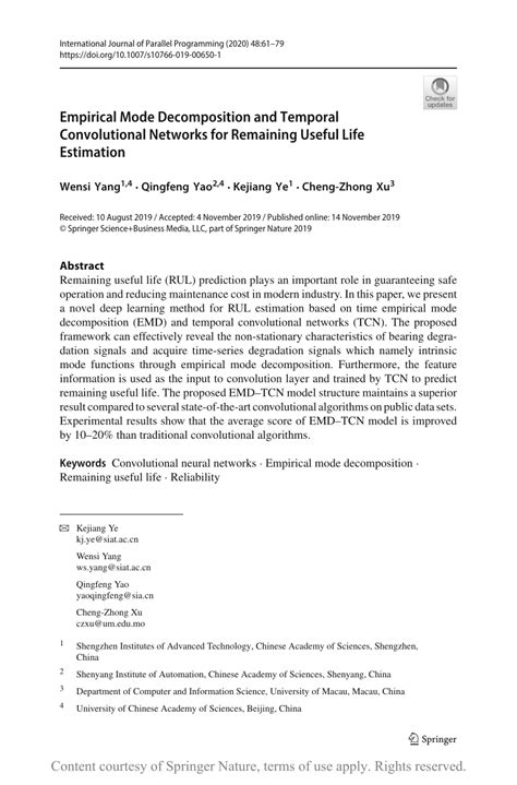 Empirical Mode Decomposition And Temporal Convolutional Networks For
