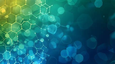 Interconnected Nodes And Hexagonal Patterns In Dynamic Background Premium Ai Generated Image