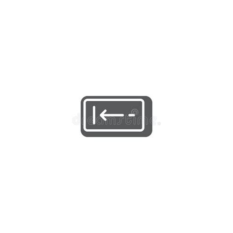 Backspace Key Vector Icon Symbol Keyboard Isolated On White Background