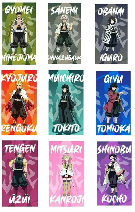 Todos Os Hashiras De Demon Slayer Kimetsu No Yaiba Personagens De