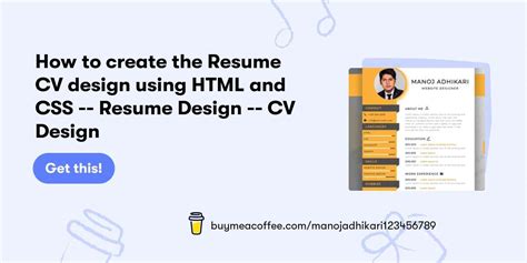 How To Create The Resume Cv Design Using Html And Css Resume Design