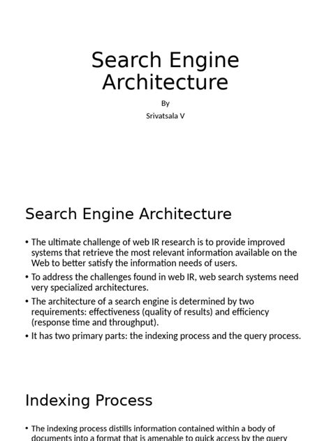 Search Engine Architecture Pdf Search Engine Indexing Information Retrieval