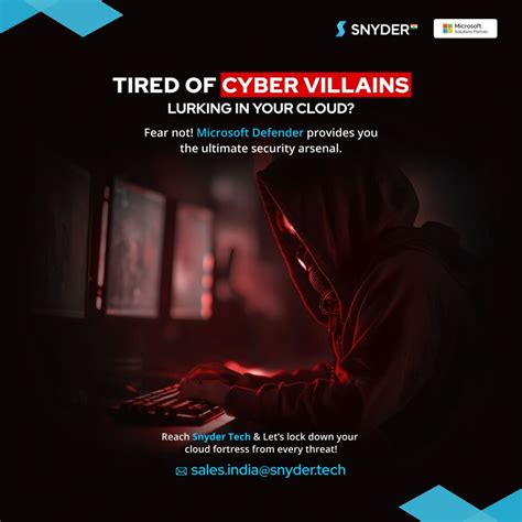 Snyder Tech India On Linkedin Cybersecurity Cloudsecurity Microsoftdefender Dataprotection…
