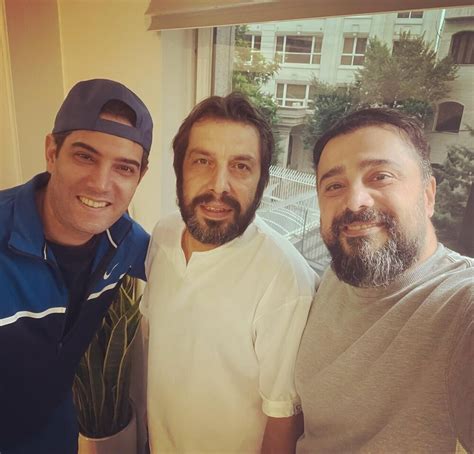 عکس یادگاری سپند امیر سلیمانی، عباس جمشیدی و امیرعلی نبویان