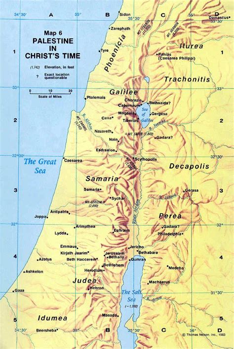 Map Of Israel In Jesus Time