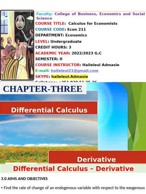 Cha 3 Differential Calculus Derivative Pdf Derivative Tangent