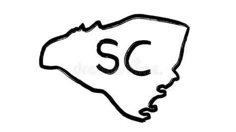 Full Stack Of Animated Maps Showcasing Hand Drawn Borders Of The Usa And South Carolina Stock