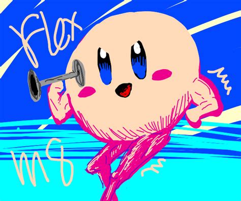 Kirby Never Skips Leg Day Drawception