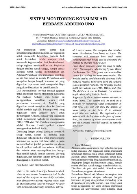 Pdf Sistem Monitoring Konsumsi Air Berbasis Arduino … Dokumen Tips