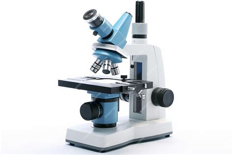 Premium Ai Image Isolated Microscope On White Background Generative Ai