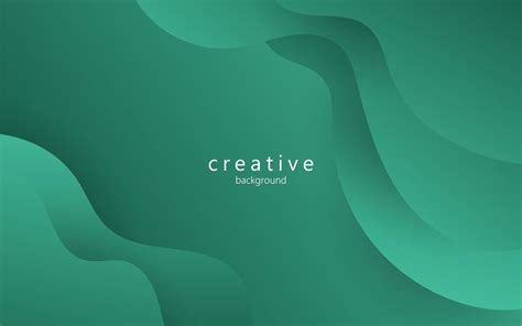 Minimal Abstract Dynamic Green Gradient Color Fluid Liquid Wavy Shape Geometric Composition